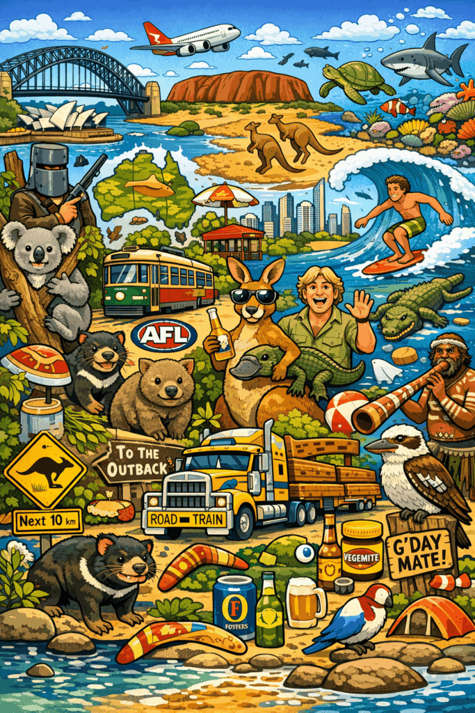 Famous Australian Icons for Content Creation