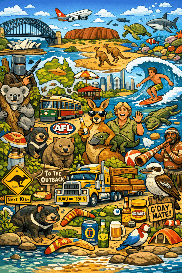 Famous Australian Icons for Content Creation